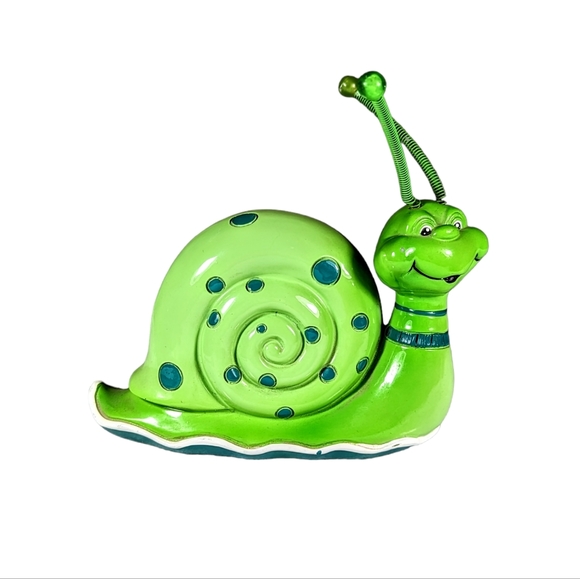Unbranded | Accents | Vintage Anthropomorphic Snail Figurine Green ...